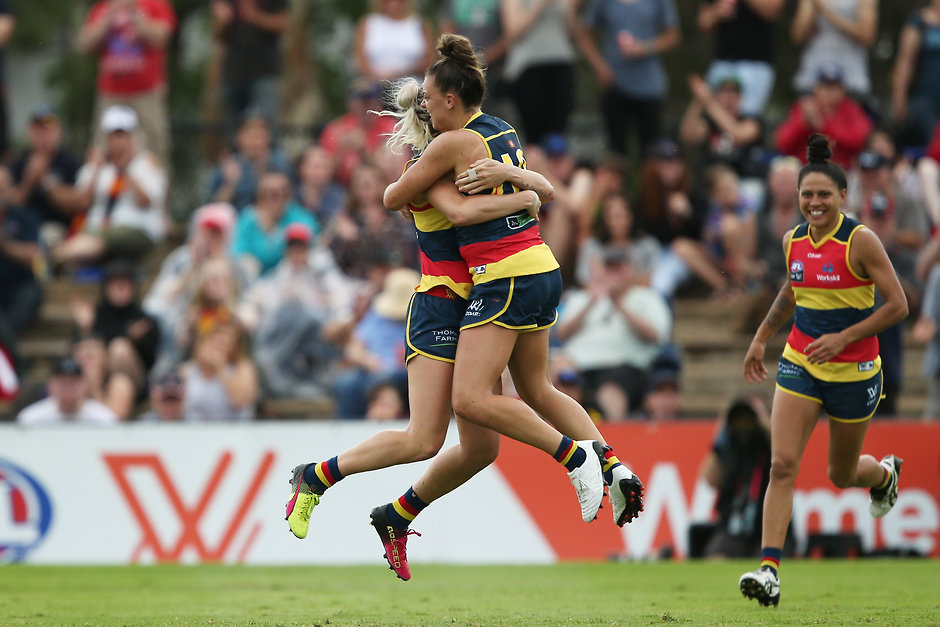 Crows record win on AFLW debut