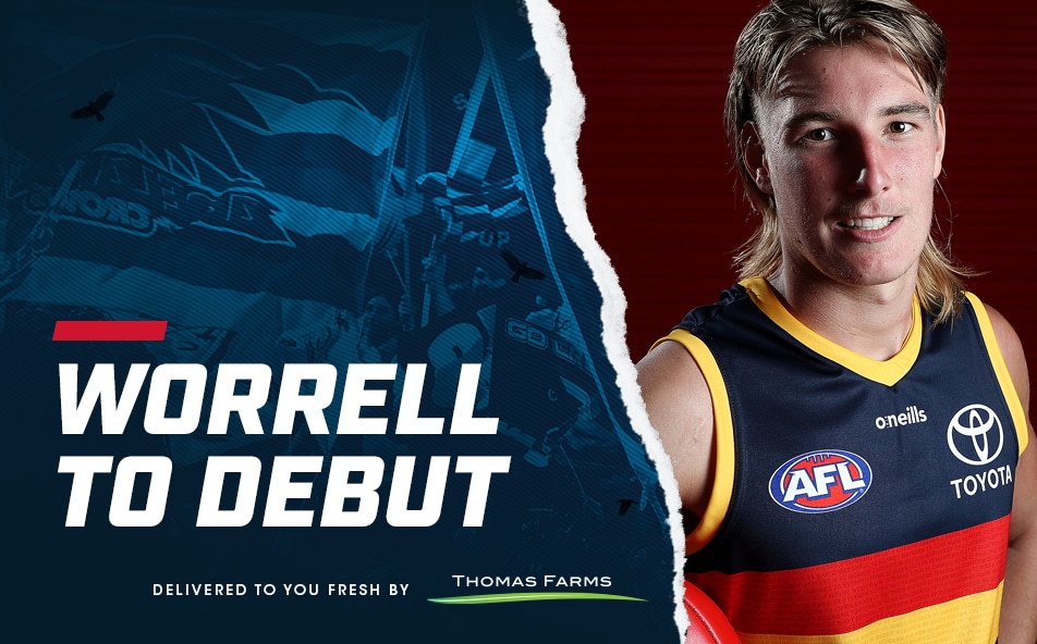 Josh Worrell to debut for Crows