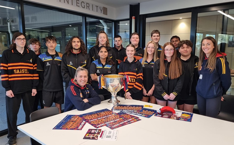 Adelaide Crows Foundation visit Whyalla Secondary College