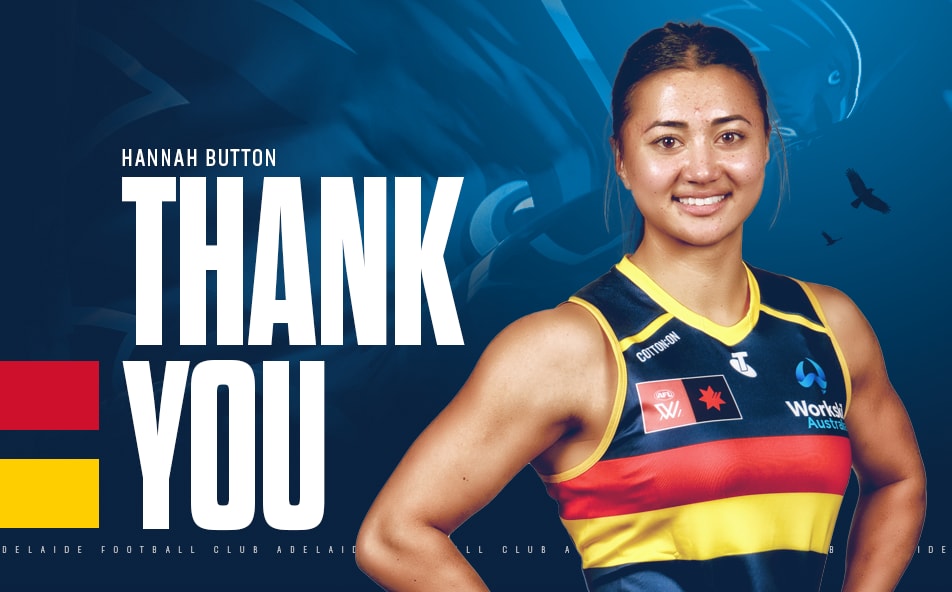 AFLW: Crows Thank Two-Time Premiership Player Hannah Button