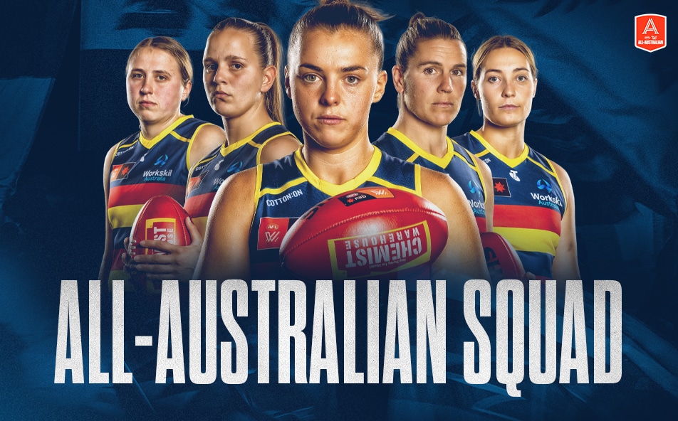 AFLW: Strong Crows contingent in 2024 AFLW All-Australian squad