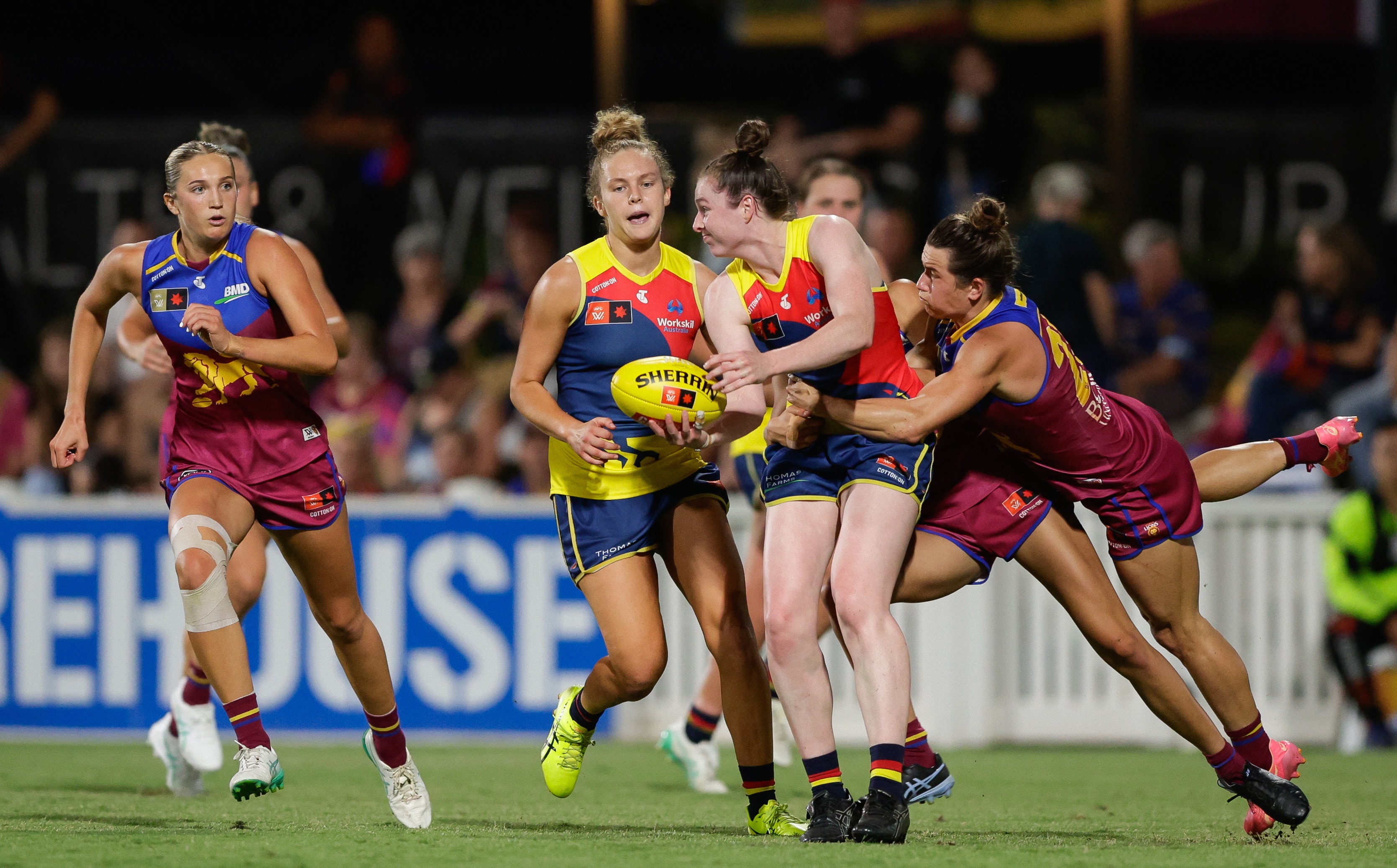 AFLW match report: Crows fall to Lions in tense Prelim Final