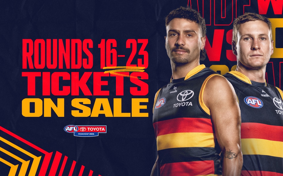 Home game tickets on sale for Rounds 16-23