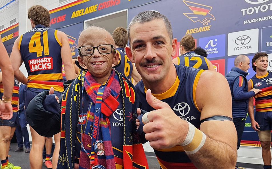 Footy, friendship and one unforgettable night for a brave Crows fan