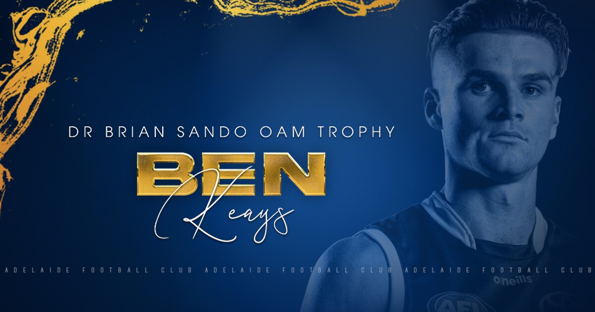 Keays wins Dr. Brian Sando OAM Trophy